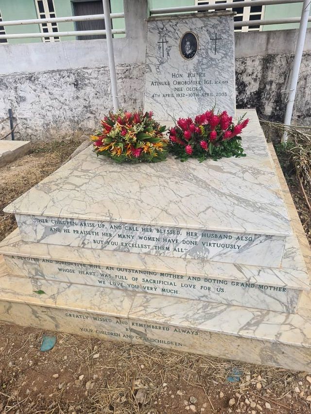 Muyiwa Ige, Sister Remember Late Mother, Justice Atinuke Ige